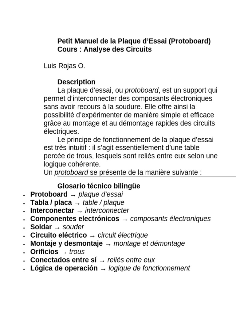 Guía Práctica del Protoboard en Electrónica | PDF | Ingenieria ...