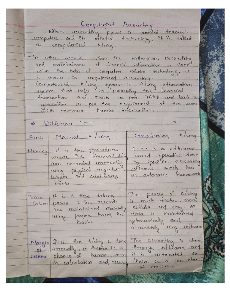 Computerised Accounting Notes | PDF