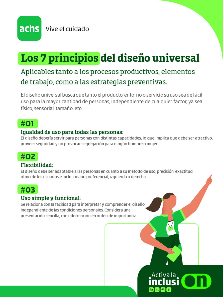 7 Principios del Diseño Universal | PDF