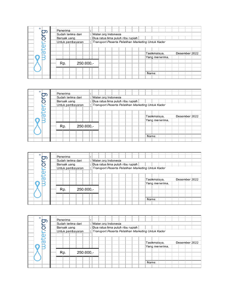 Template Receipt | PDF