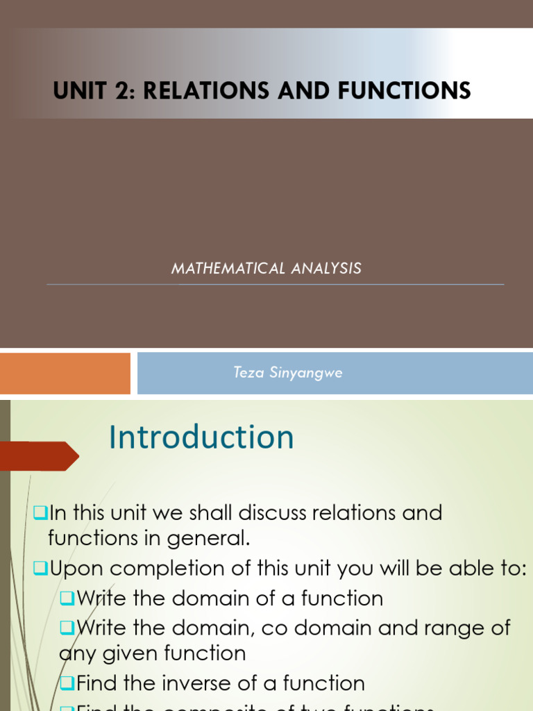 Mathematical Analysis Unit 2 | PDF | Function (Mathematics) | Analysis