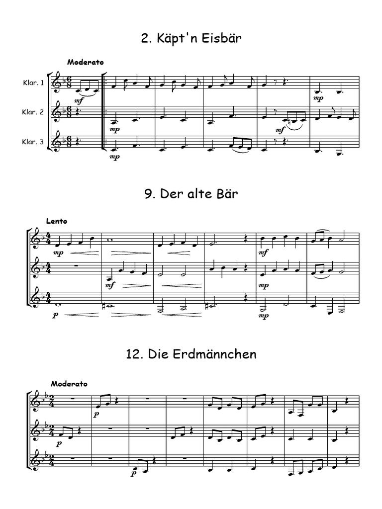 Lisa Und Jan Im Zoo 3klar Notenbeispiel. | PDF