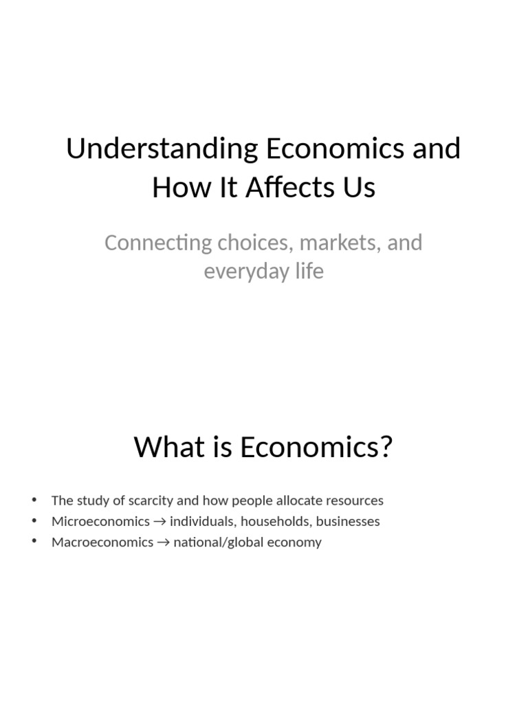 Understanding Economics Presentation | PDF
