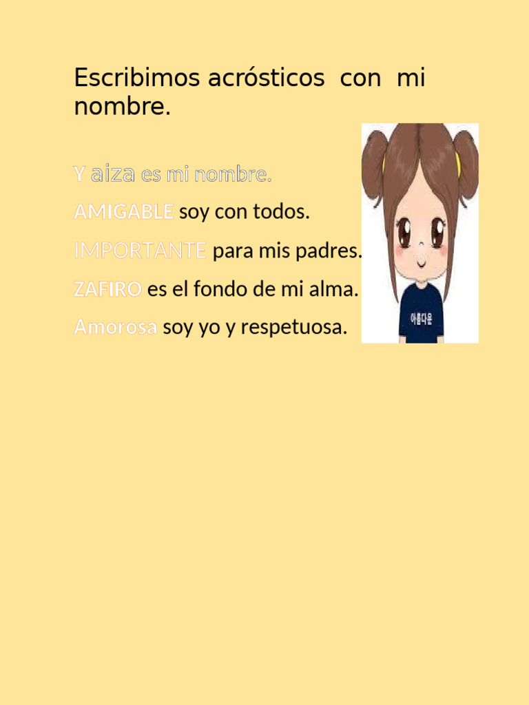 3c Acrostico Yaiza | PDF