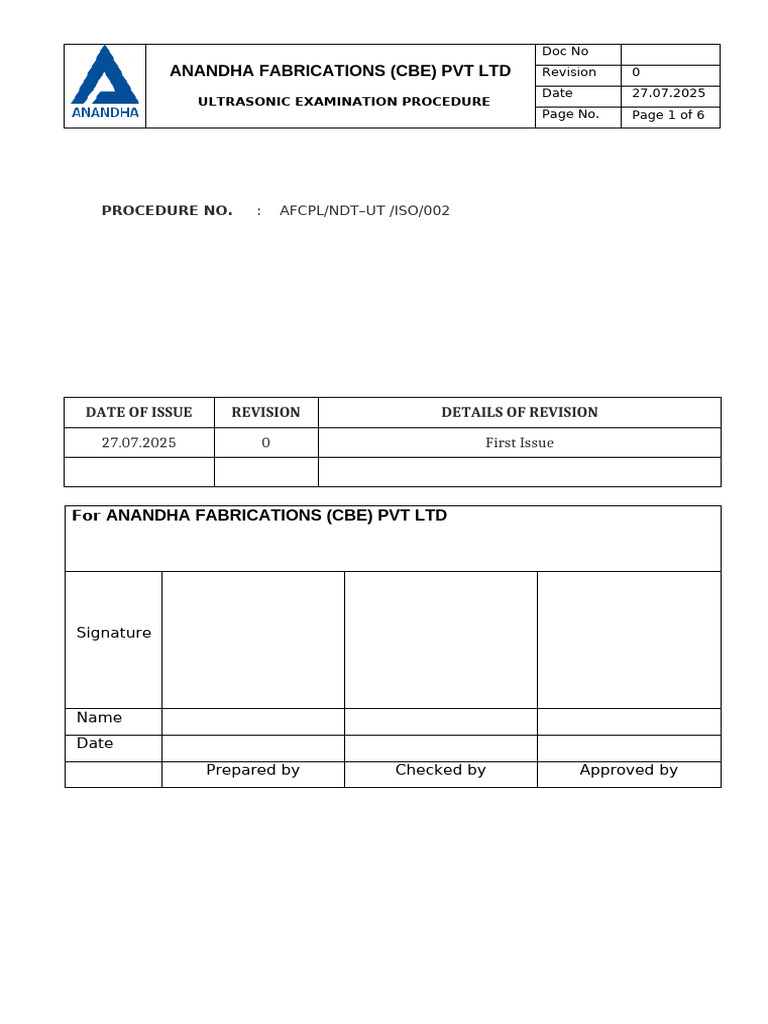 02 - ISO - UT Procedure - Welds | PDF | Nondestructive Testing | Welding