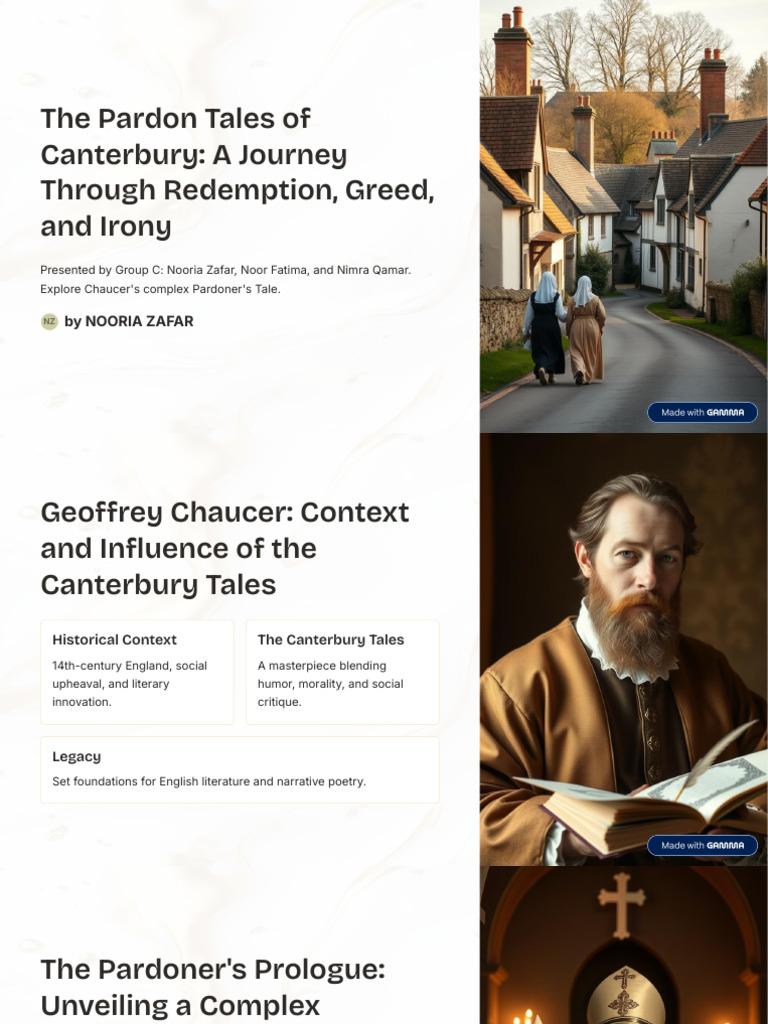 The Pardon Tales of Canterbury A Journey Through Redemption Greed and ...