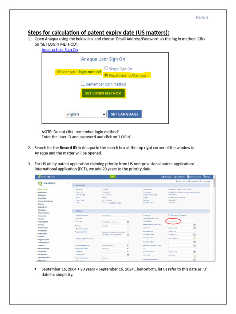 Patent Expiration Date Calculation Guide | PDF | Monopoly (Economics ...