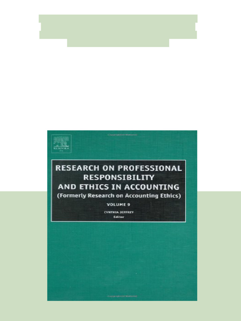 8185research On Professional Responsibility and Ethics in Accounting ...