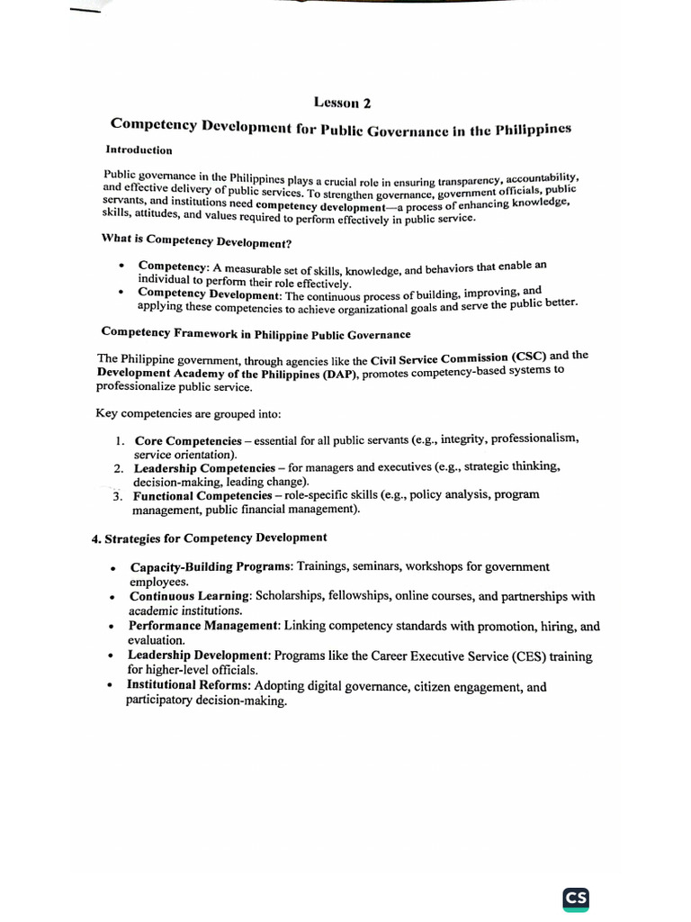 Competency Development Pdf