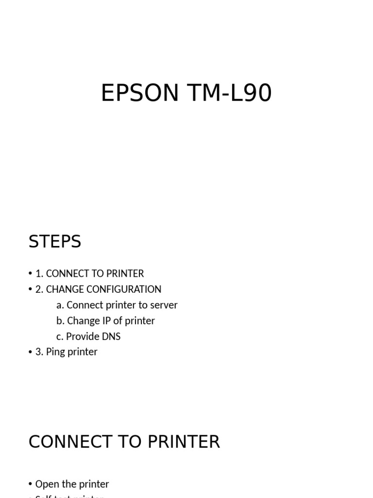EPSON TM-L90 Manual | PDF