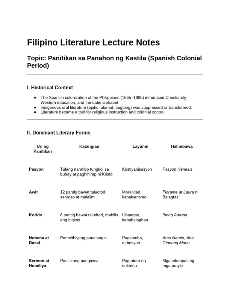 Filipino Grade 10 Notes | PDF