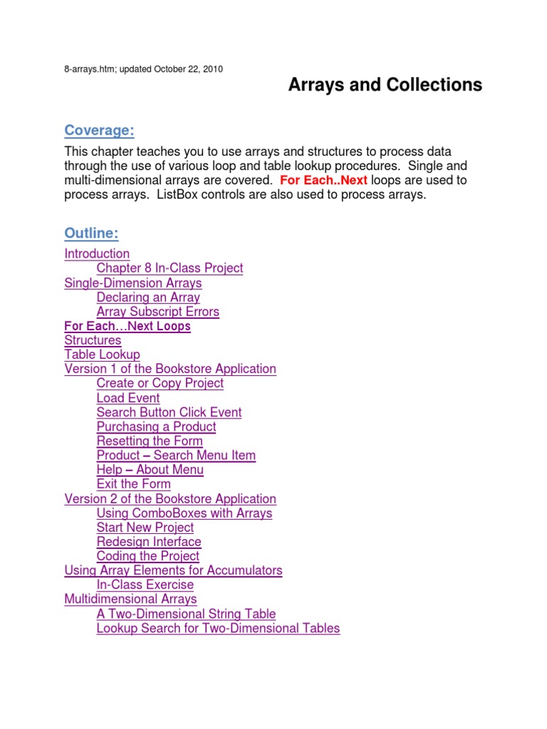 Visual Basic Array | Download Free PDF | Array Data Type | Array Data ...
