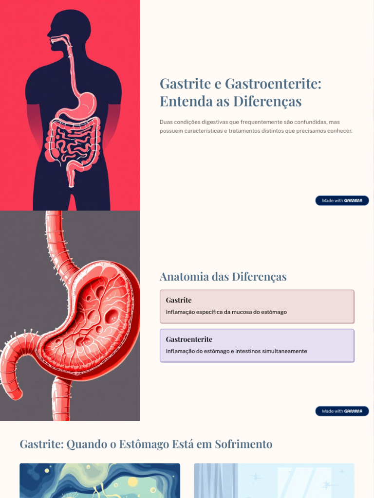 Diferenças entre Gastrite e Gastroenterite | PDF