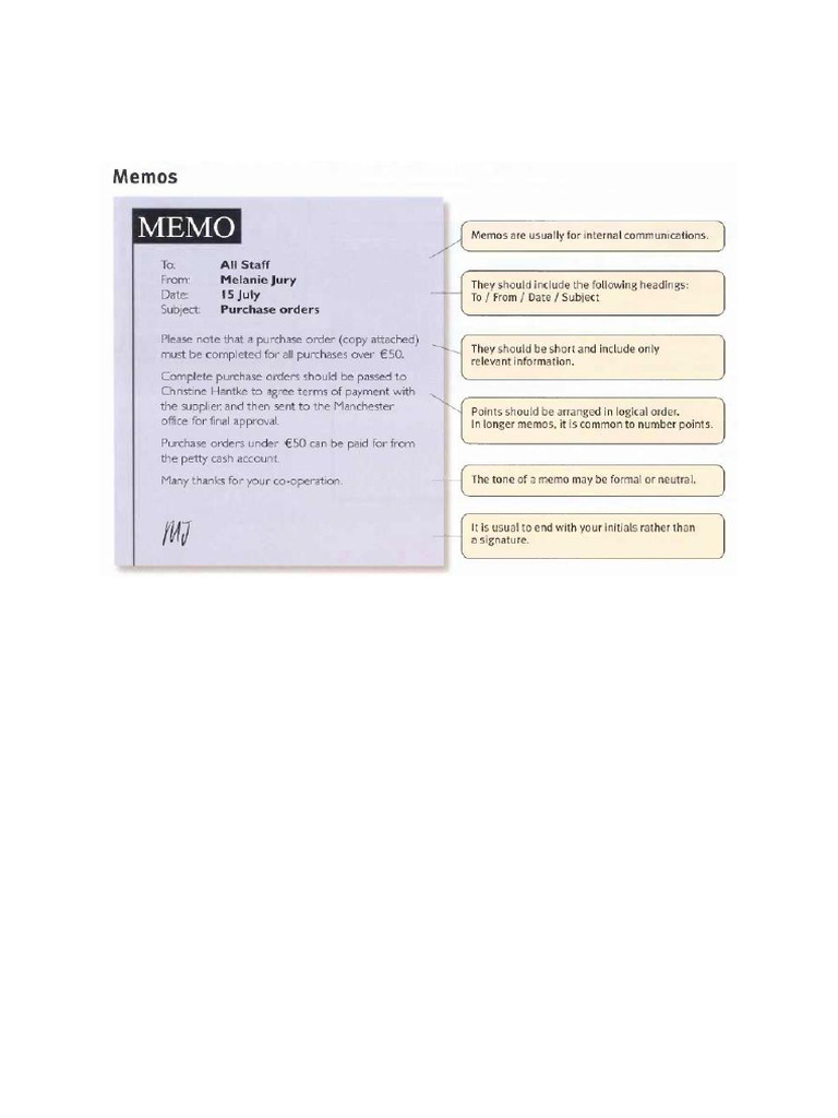 Memo Instructions | PDF