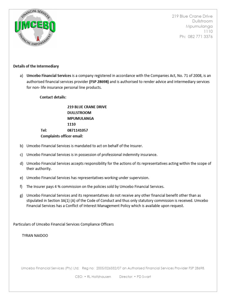 Umcebo Statutory Notice V2 Approved | PDF