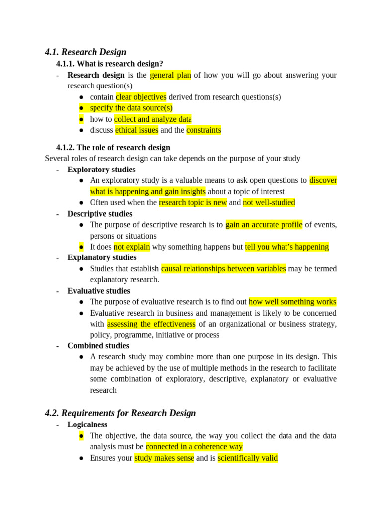 4. Triều - Chap 4 - Formulating the research design | PDF | Methodology | Qualitative Research
