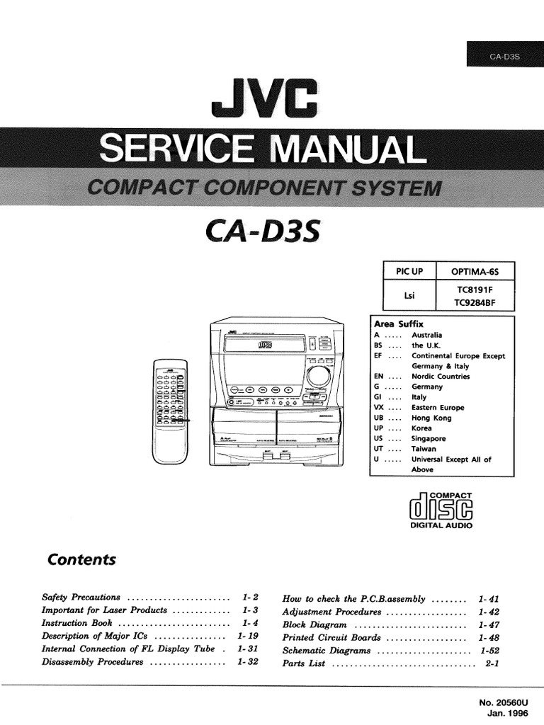 JVC Ca-D3s | PDF