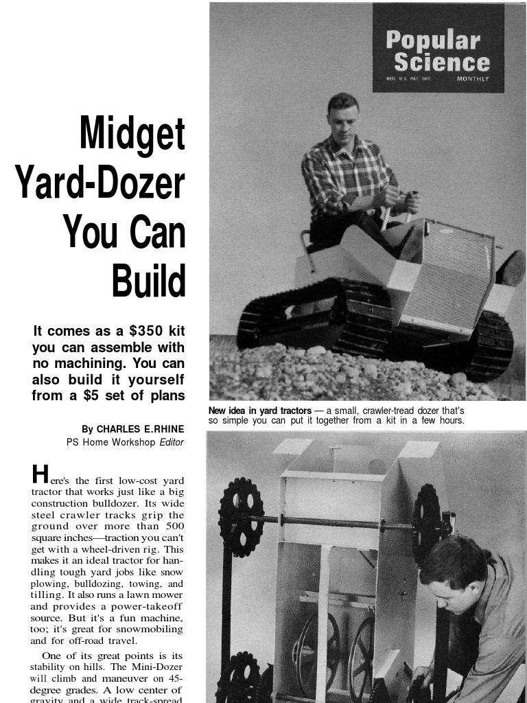 Yard-Dozer Midget | PDF | Tractor | Belt (Mechanical)