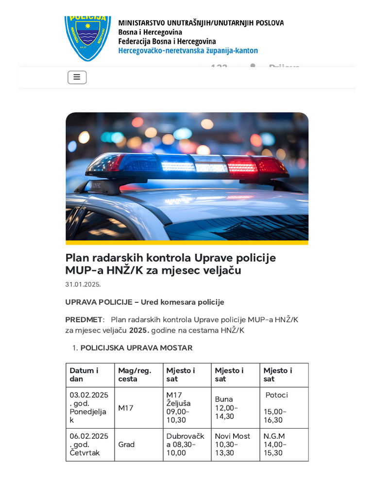 Radari Veljaca 2025 | PDF