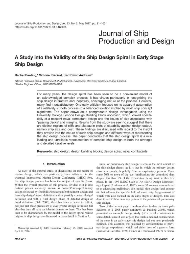 Pawling2017 - A Study Into The Validity of Ship Design Spiral in Early ...