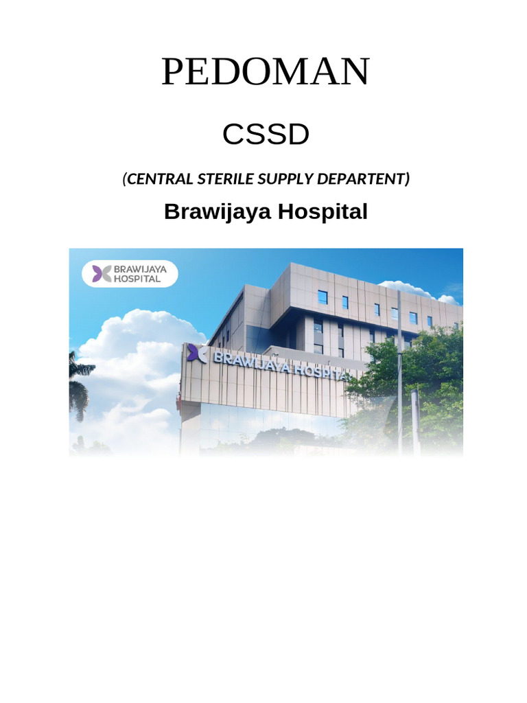 Pedoman CSSD untuk Pengendalian Infeksi | PDF
