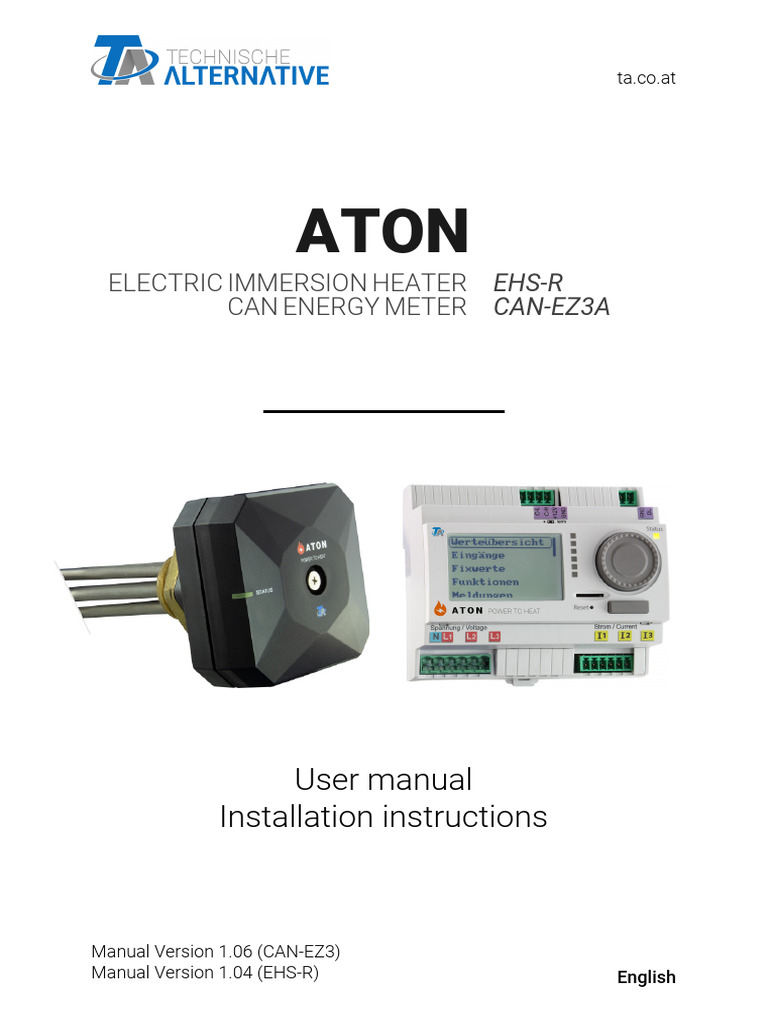 Aton Ehsr | PDF | Transformer | Electric Heating