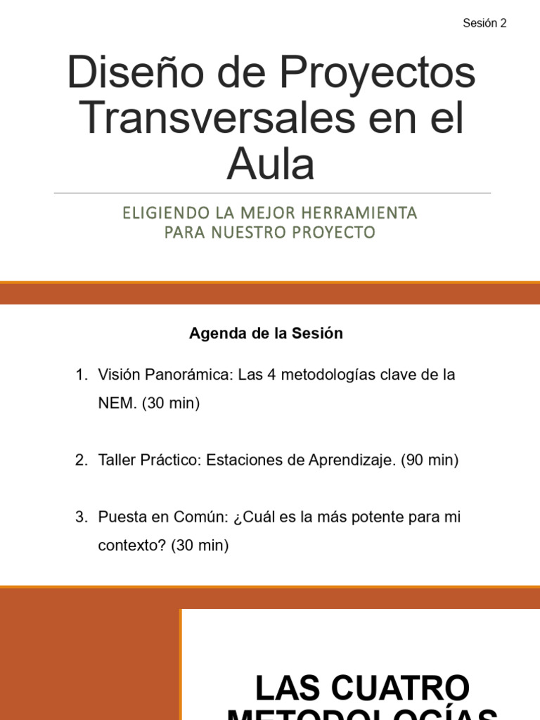 Sesión 2 Diseño de Proyectos Transversales | PDF | Plan de estudios ...