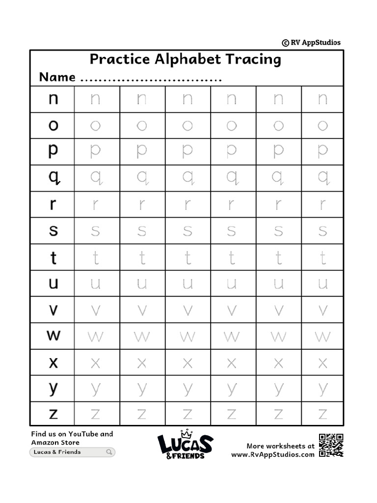 123 Free Printable Worksheets For Kids Practice Alphabet Tracing Small Letters 2 Practice ...