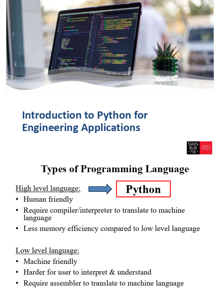 CVE40011 - Lecture 1 - Introduction of Python For Engineering | PDF | Python (Programming ...