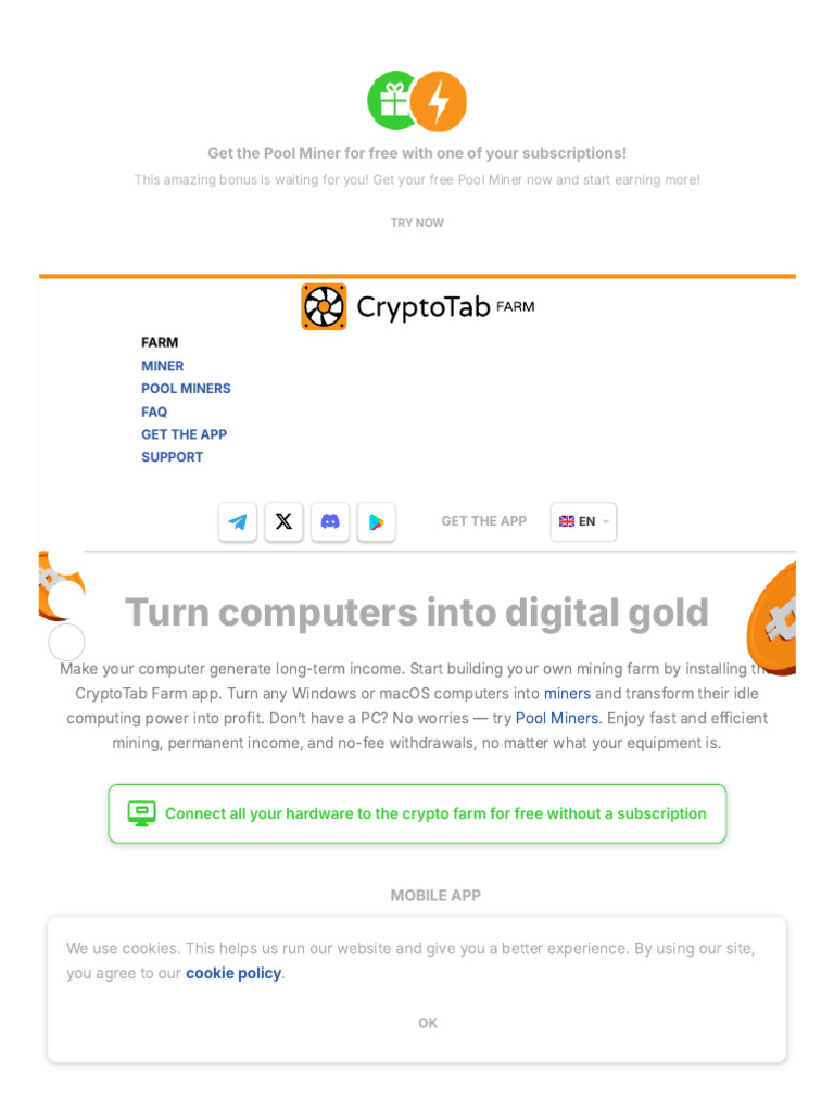 CryptoTab Farm: Maximize Mining Profit | PDF | Application Software ...