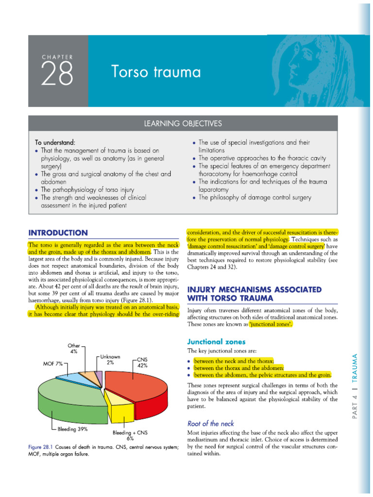 Torso Trauma Baily and Love Short Practice of Surgery | PDF