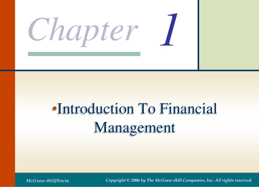 Introduction To Financial Management: Mcgraw-Hill/Irwin | PDF ...