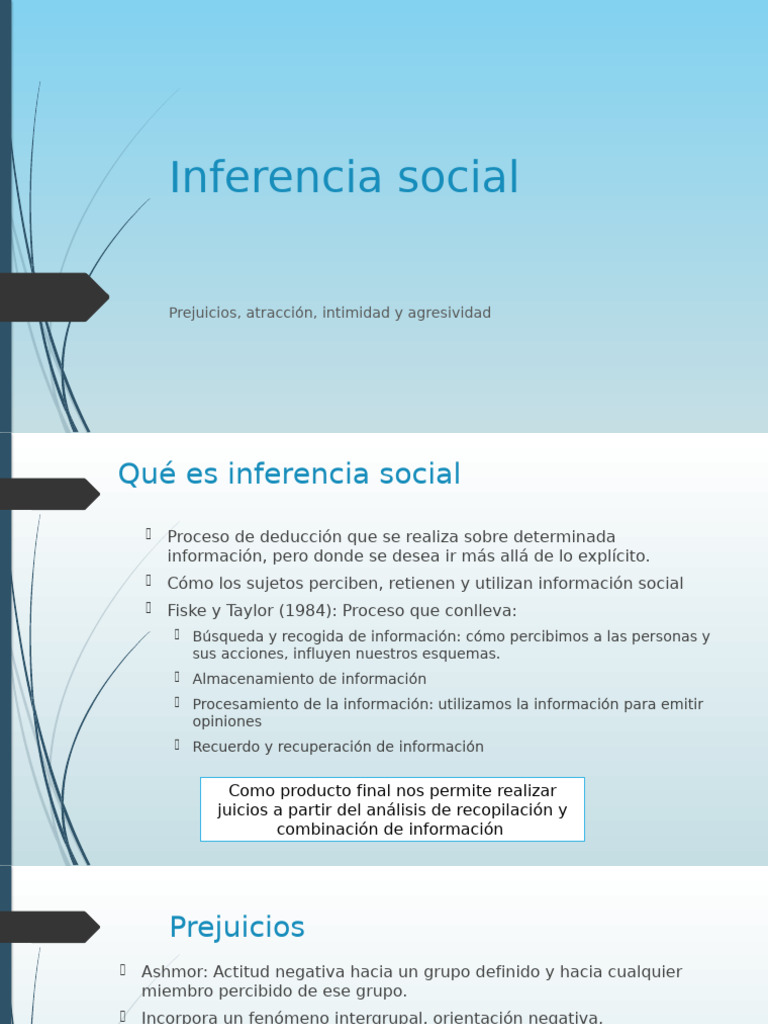 Inferencia Social: Prejuicios y Atracción | PDF | Prejuicios ...