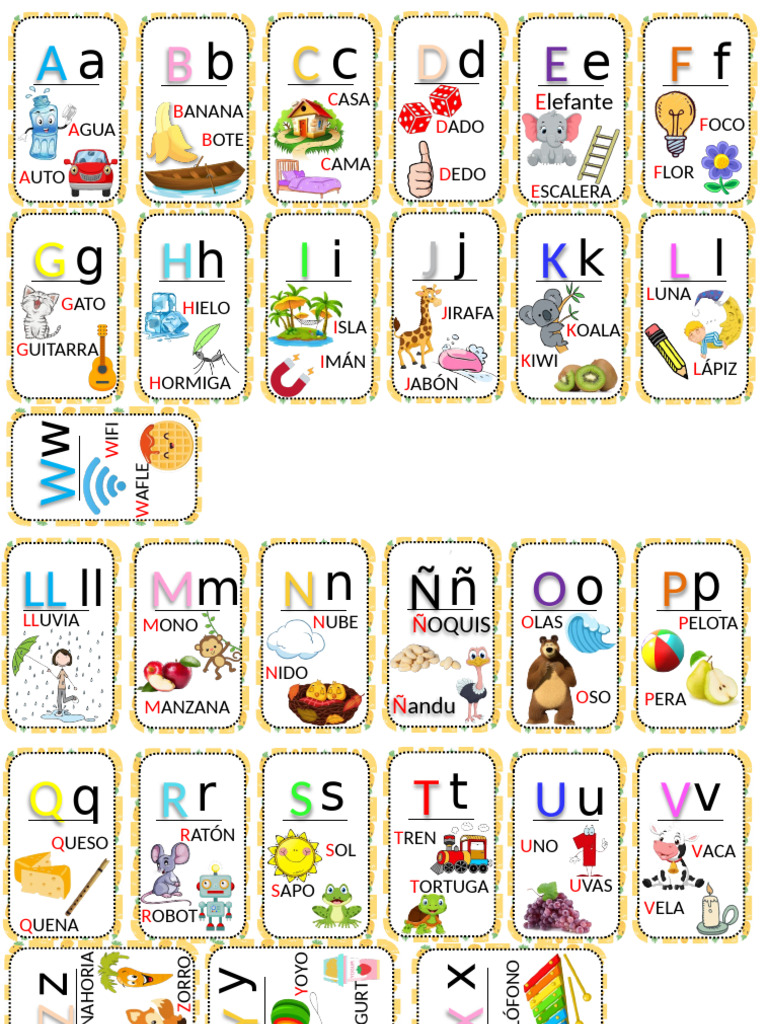 Abecedario Tarjetas | PDF