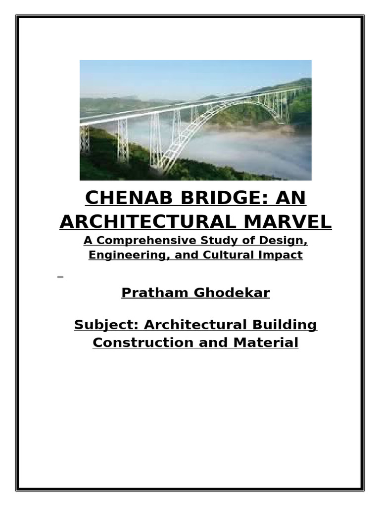 Chenab Bridge: Engineering and Design Insights | PDF | Bridge