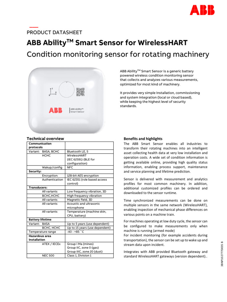 3BNP102777D035 - en Smart Sensor Datasheet | PDF | Computing | Computer Engineering