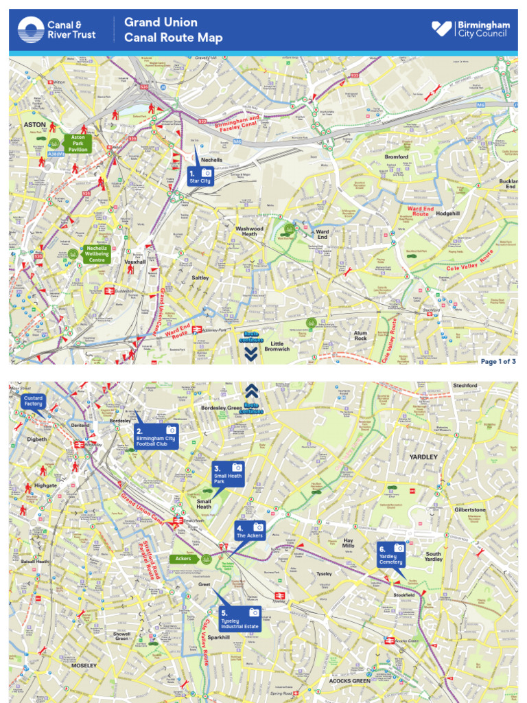 CRT Grand Union Canal Map | PDF | Cycling Infrastructure | Birmingham