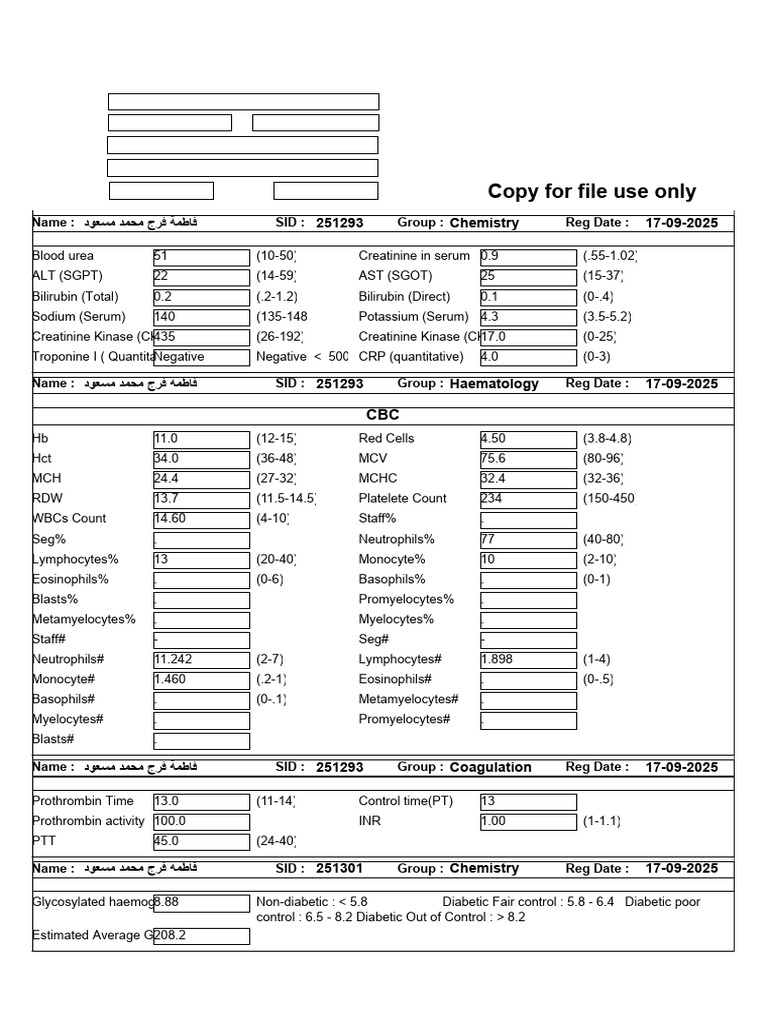 Lab Test Results Summary Report | PDF | Alanine Transaminase | Liver