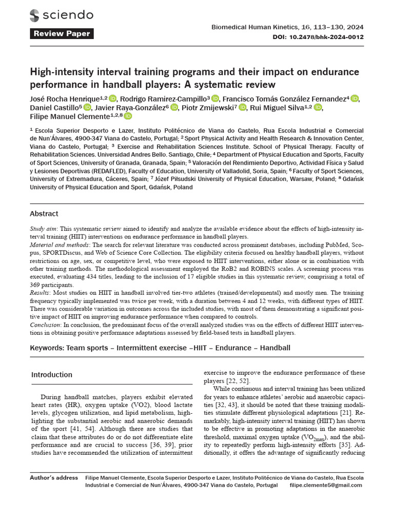 High-Intensity Interval Training Programs and Their Impact On Endurance ...