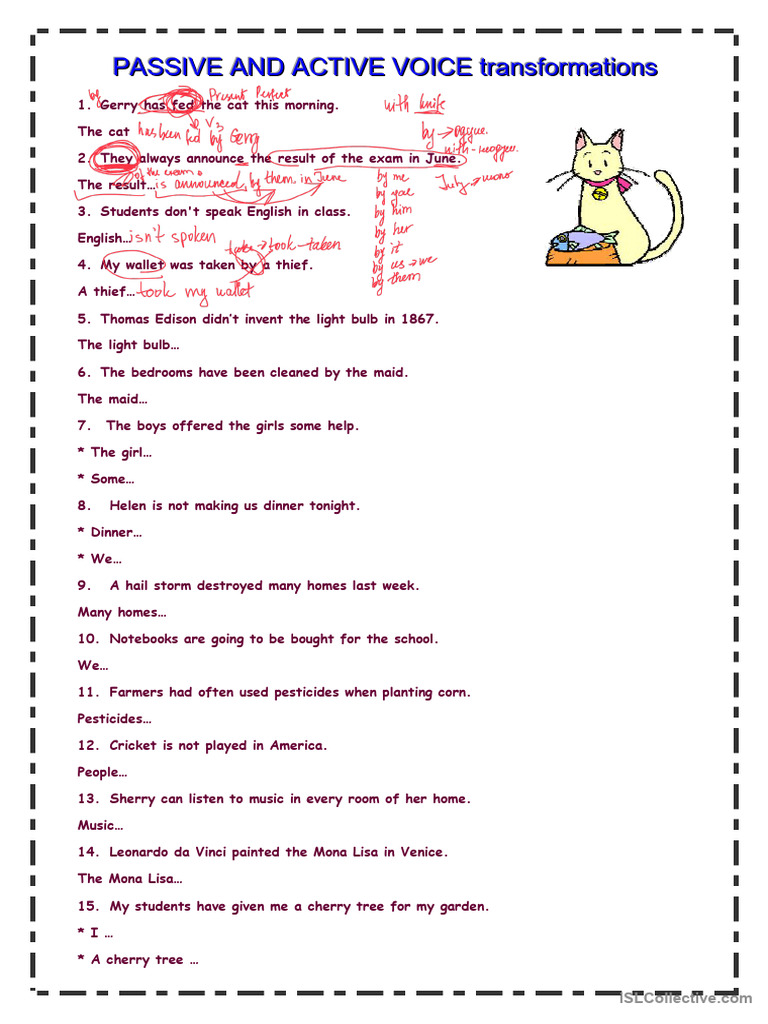 Passive and Active Sentence Transformation 2 | PDF