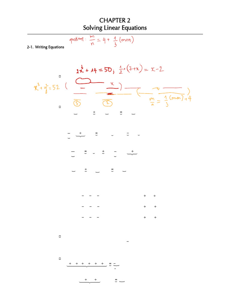 Solving 1-Variable Equation | PDF | Subtraction | Equations