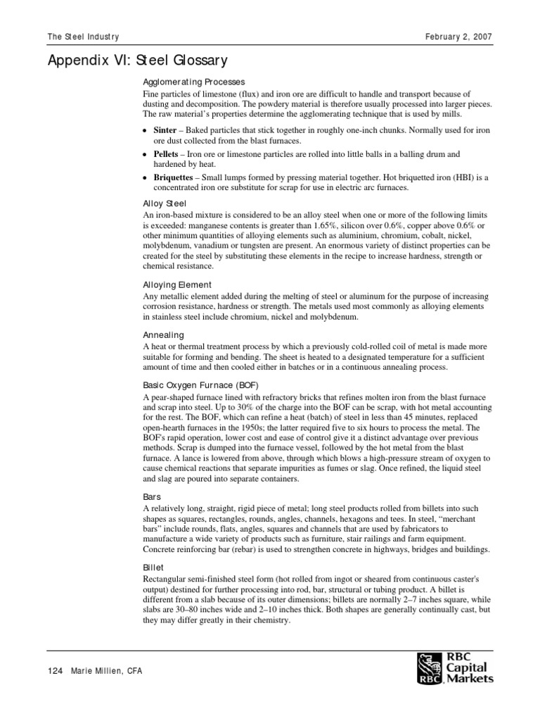 Steel Industry Terminology Guide | PDF | Rolling (Metalworking) | Steel ...