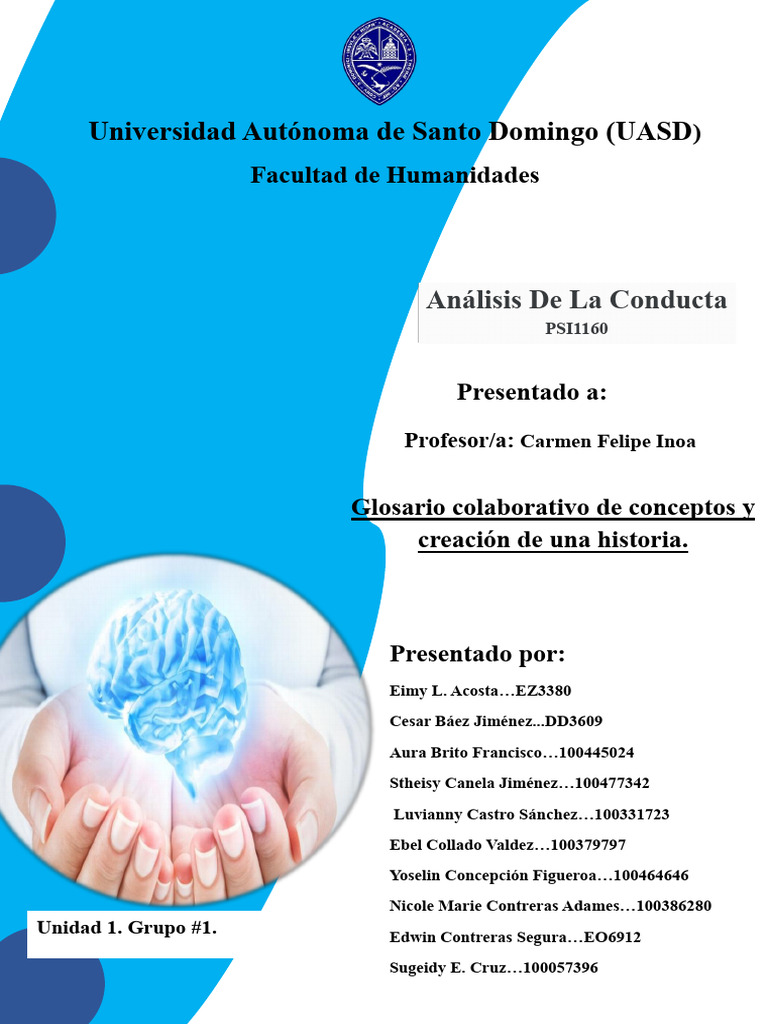 Analisis de La Conducta. Trabajo Grupal Unidad 1 | PDF | Reforzamiento ...