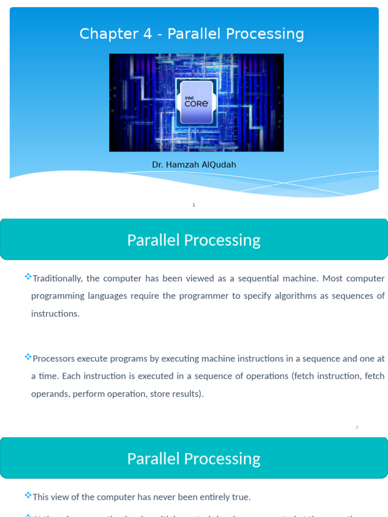 Chapter 4 - Parallel Processing | PDF | Central Processing Unit | Parallel Computing