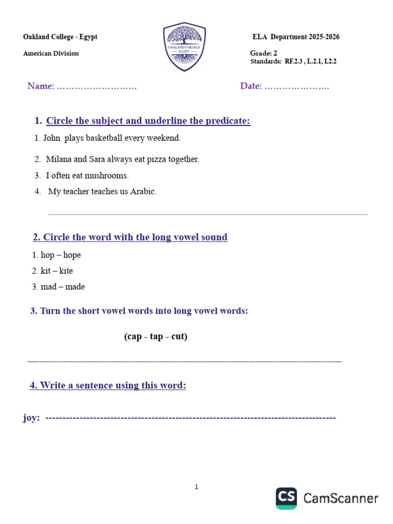 ELA Quiz 2 | PDF
