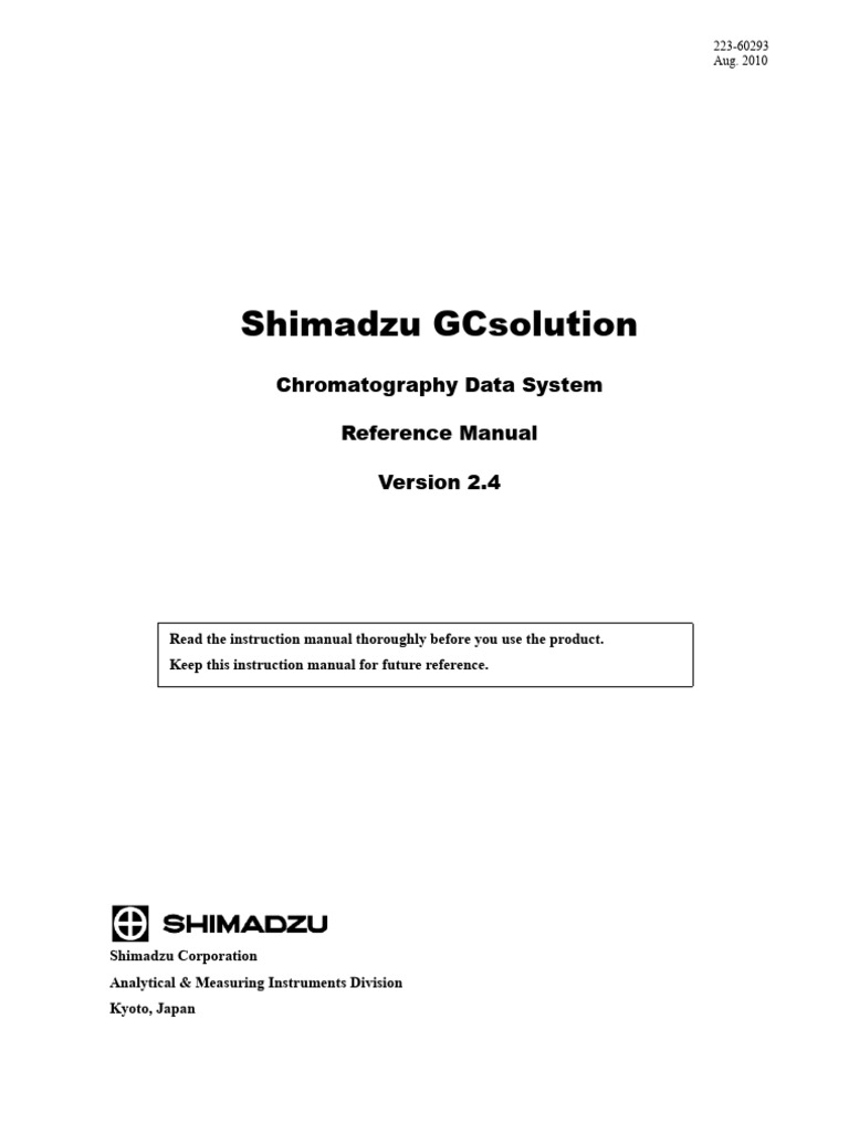 GC Reference | PDF | Gas Chromatography | Software