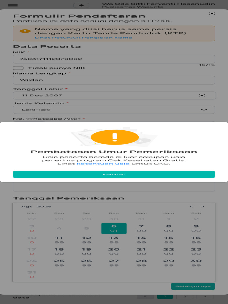 Sehat Indonesiaku - CKG - Pendaftaran Individu | PDF