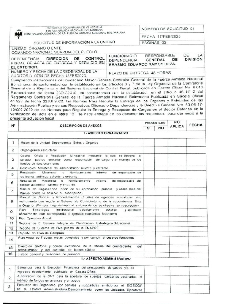 Carta de Reqmto. CNGP | PDF