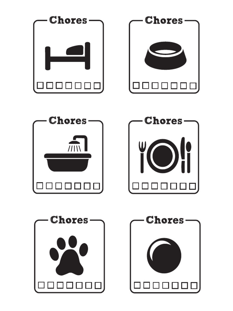Chore Borders Post It Note 3x3 Template Tatertotsandjello | PDF