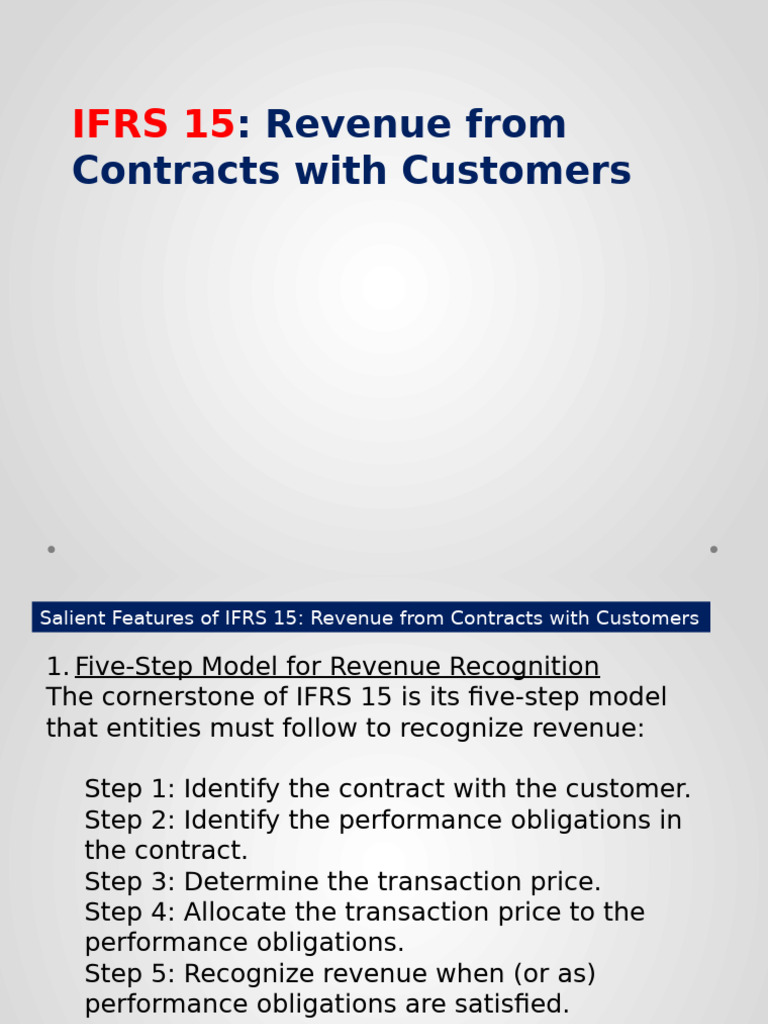 IFRS 15 Revenue Contracts WCustomers | PDF | International Financial ...